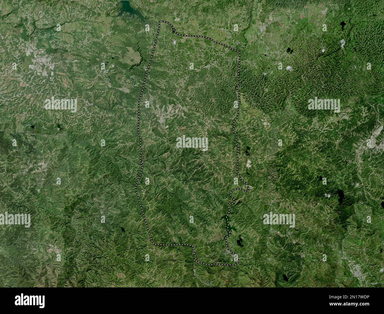Lares, municipality of Puerto Rico. High resolution satellite map Stock ...