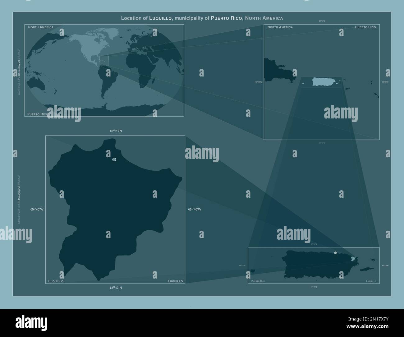 Luquillo, municipality of Puerto Rico. Diagram showing the location of ...