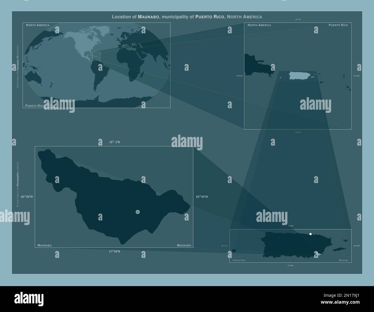 Maunabo, municipality of Puerto Rico. Diagram showing the location of ...