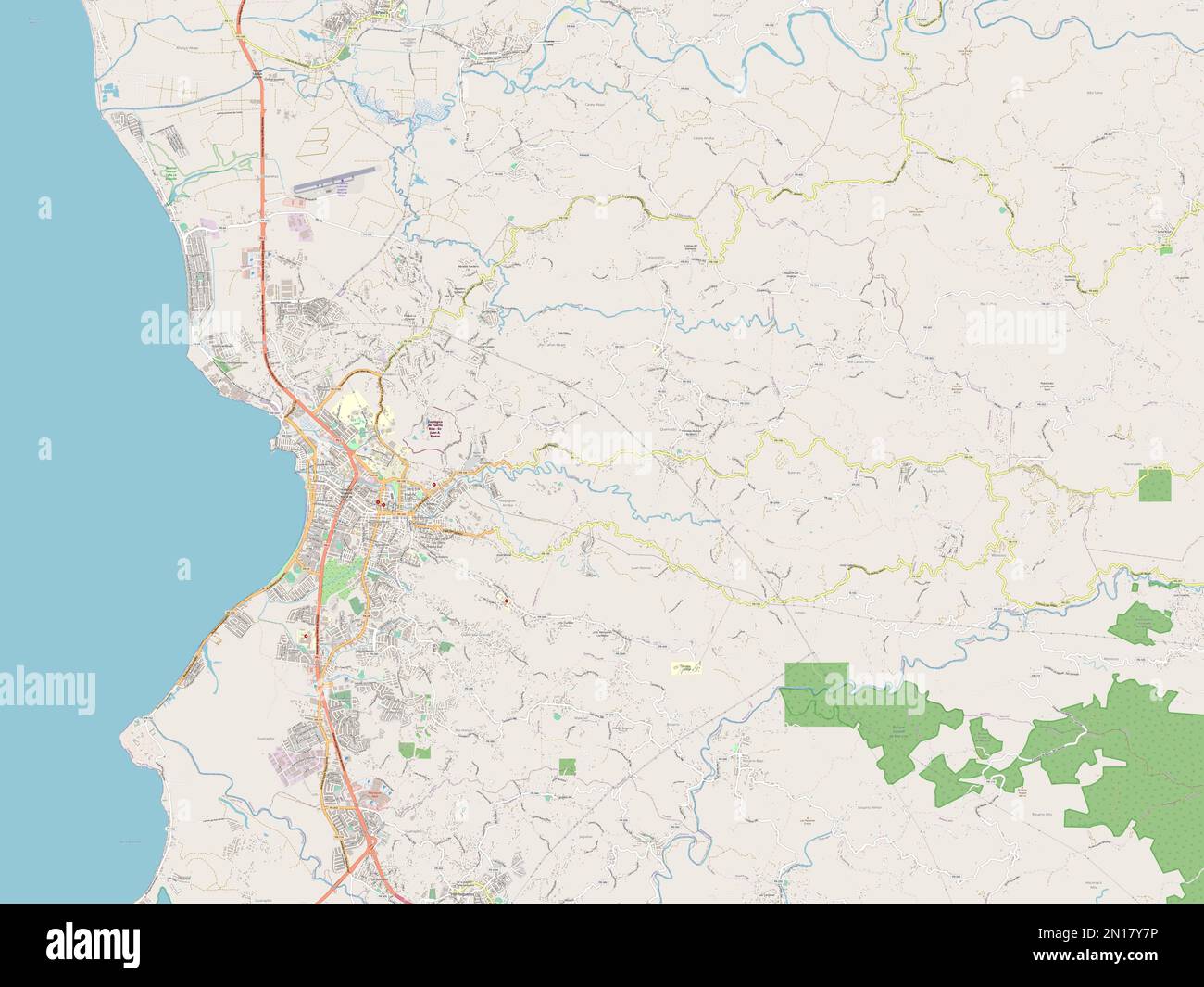 Mayaguez, municipality of Puerto Rico. Open Street Map Stock Photo - Alamy