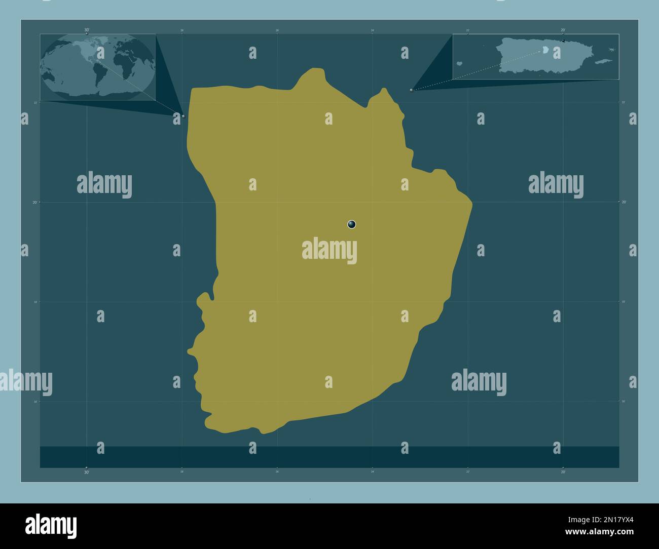 Morovis, municipality of Puerto Rico. Solid color shape. Corner ...