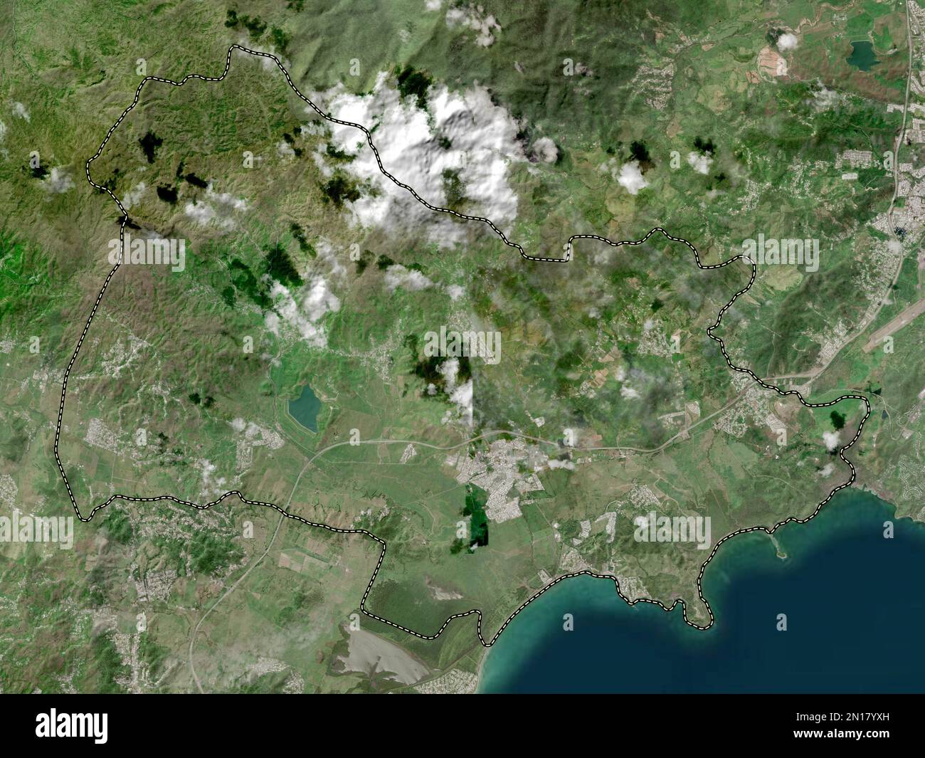 Naguabo, municipality of Puerto Rico. High resolution satellite map ...