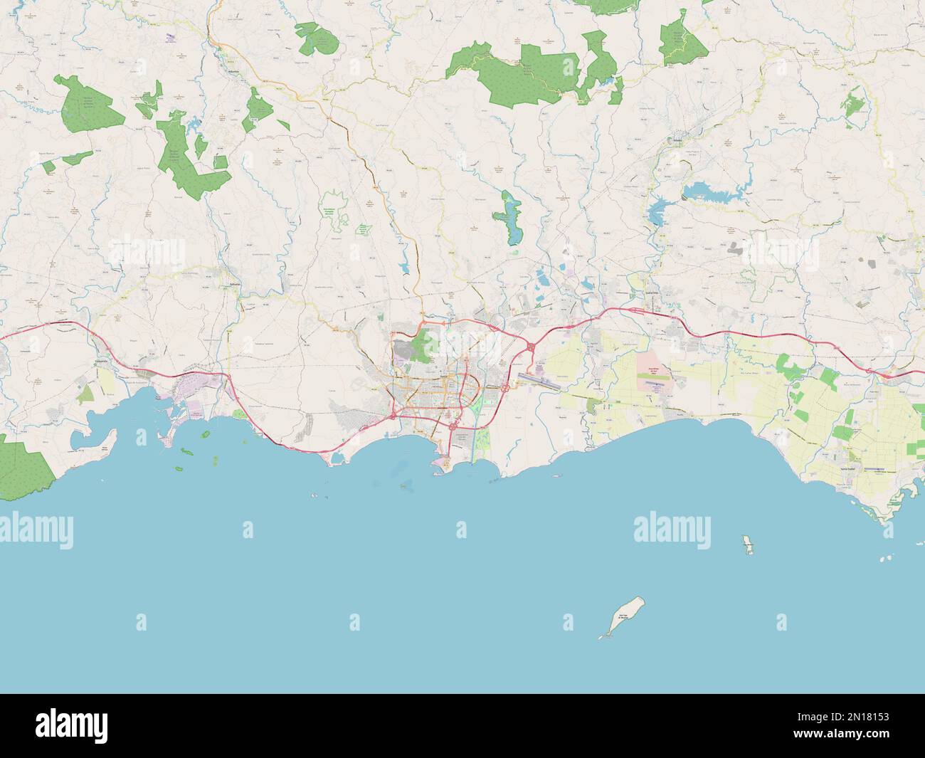 Ponce, municipality of Puerto Rico. Open Street Map Stock Photo - Alamy