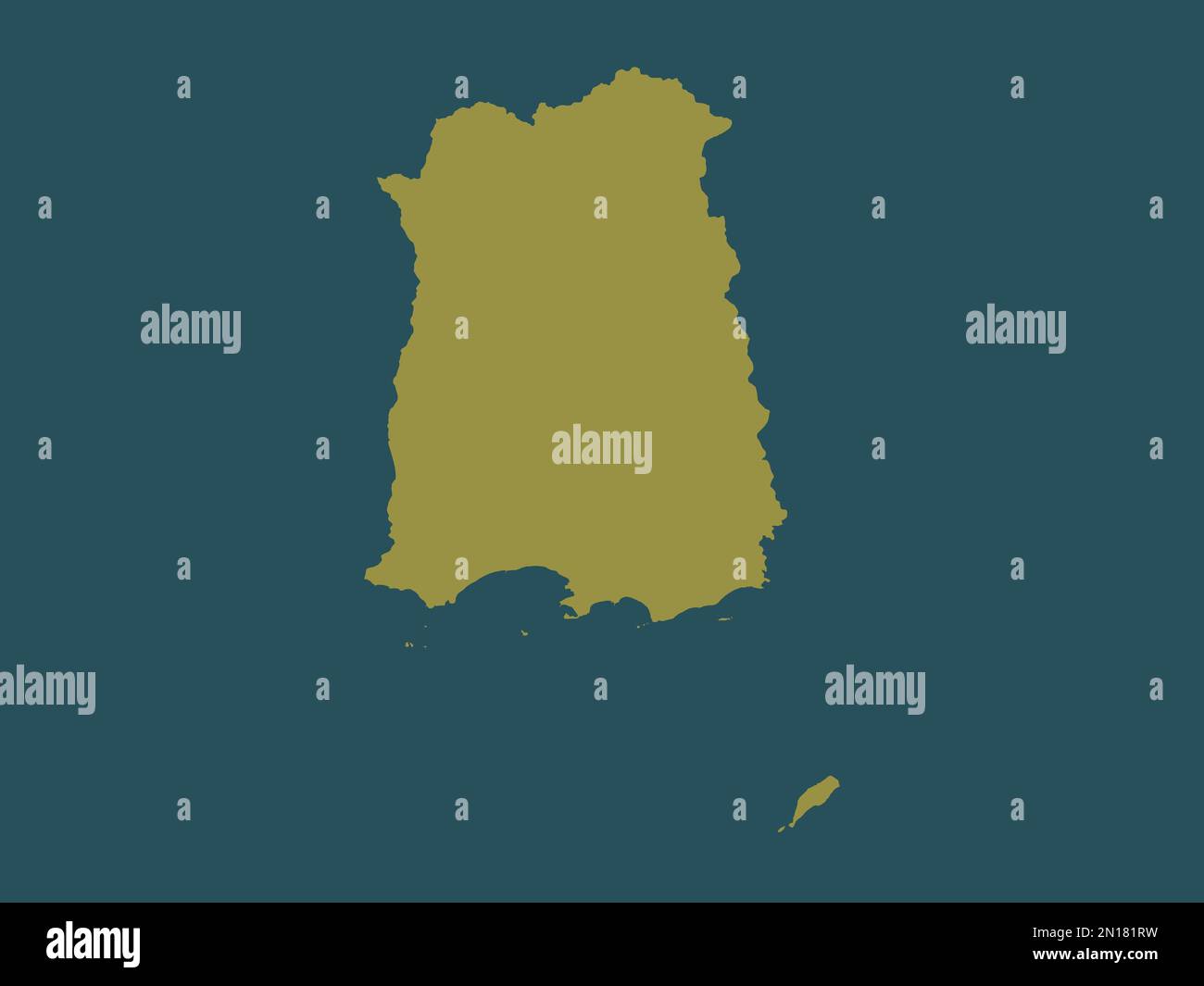 Ponce, municipality of Puerto Rico. Solid color shape Stock Photo - Alamy