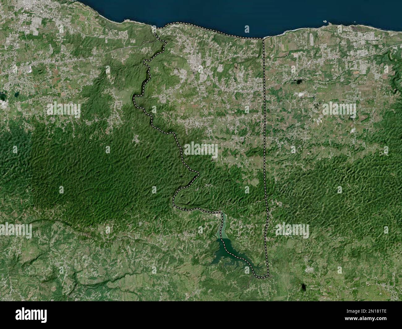 Quebradillas, municipality of Puerto Rico. High resolution satellite ...