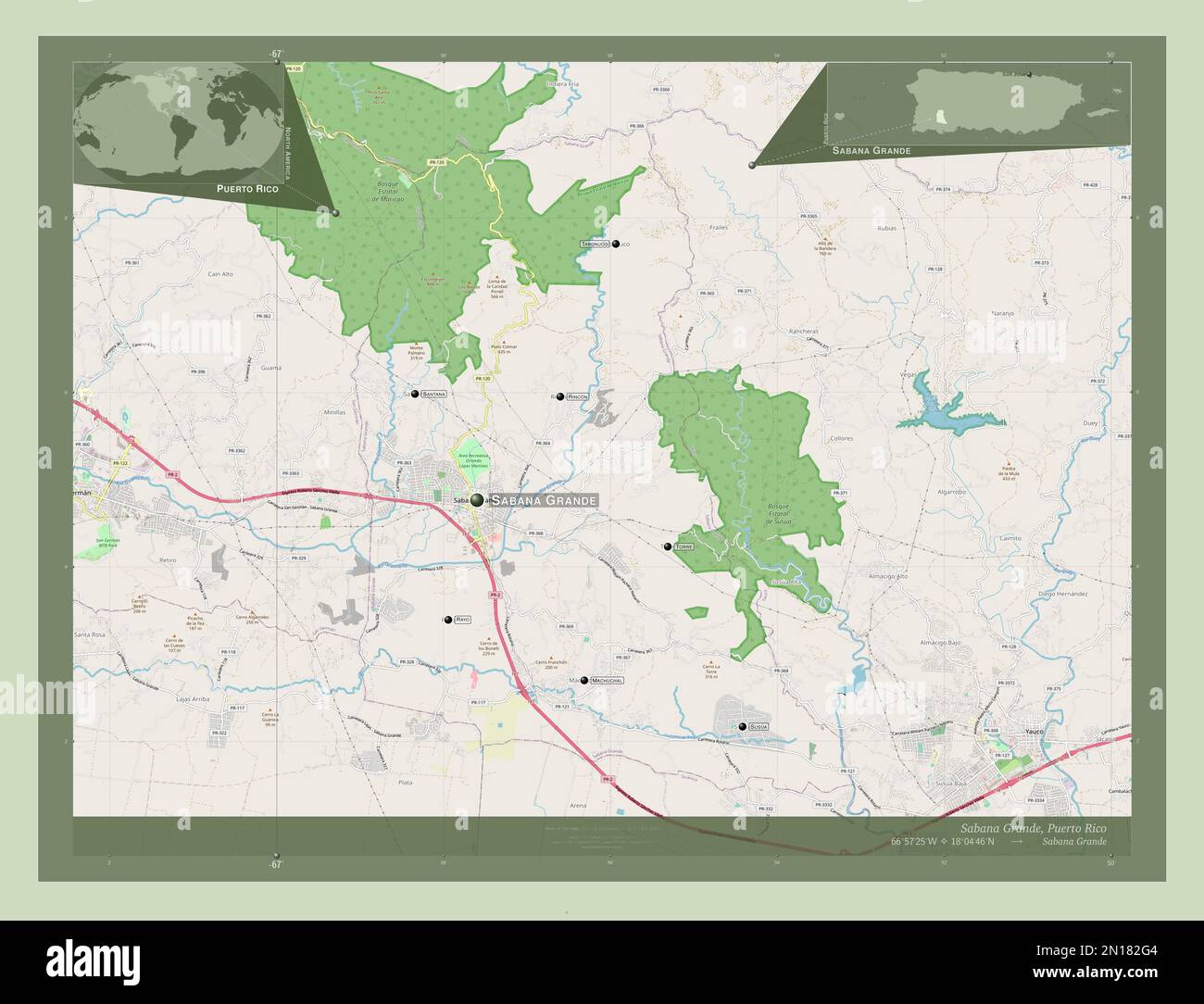Sabana Grande, municipality of Puerto Rico. Open Street Map. Locations ...