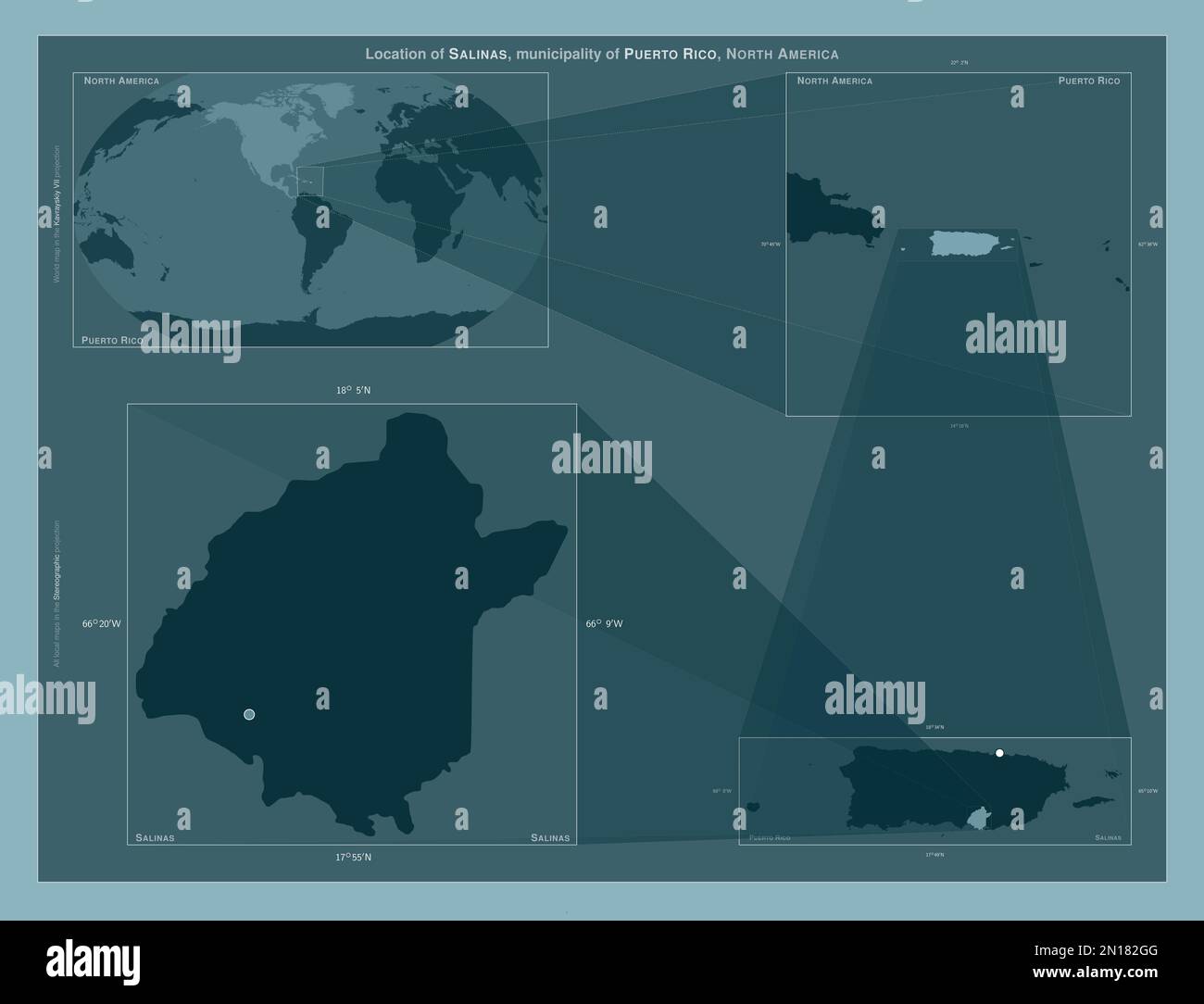 Salinas, municipality of Puerto Rico. Diagram showing the location of ...