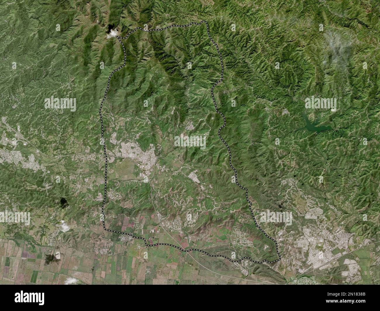 Sabana Grande, municipality of Puerto Rico. High resolution satellite ...