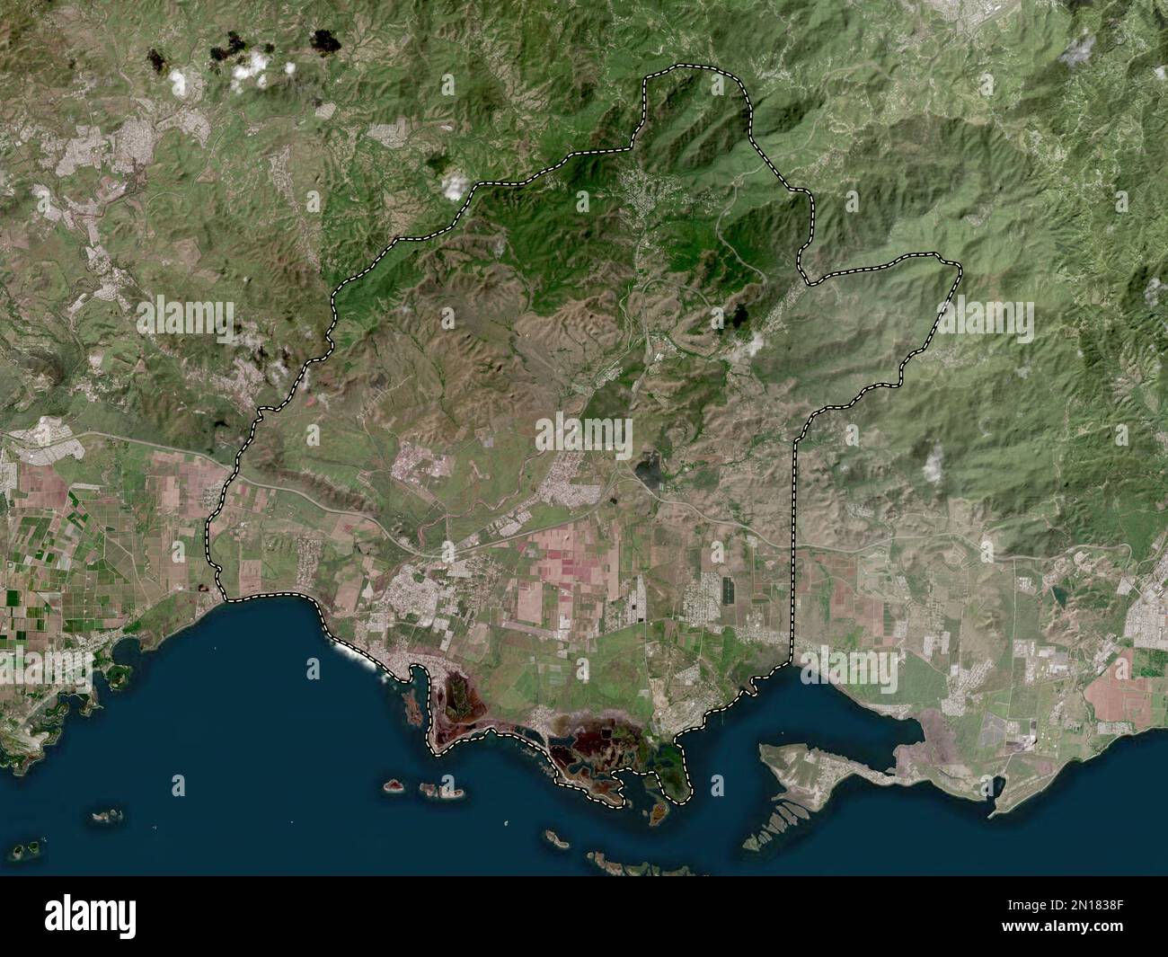 Salinas, municipality of Puerto Rico. High resolution satellite map ...