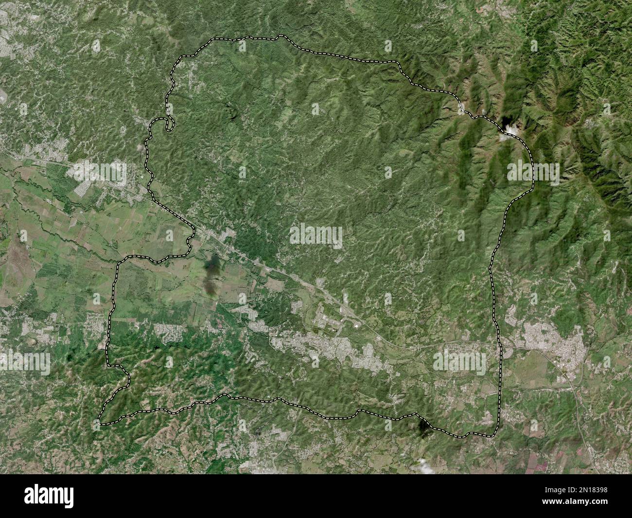 San German, municipality of Puerto Rico. High resolution satellite map ...