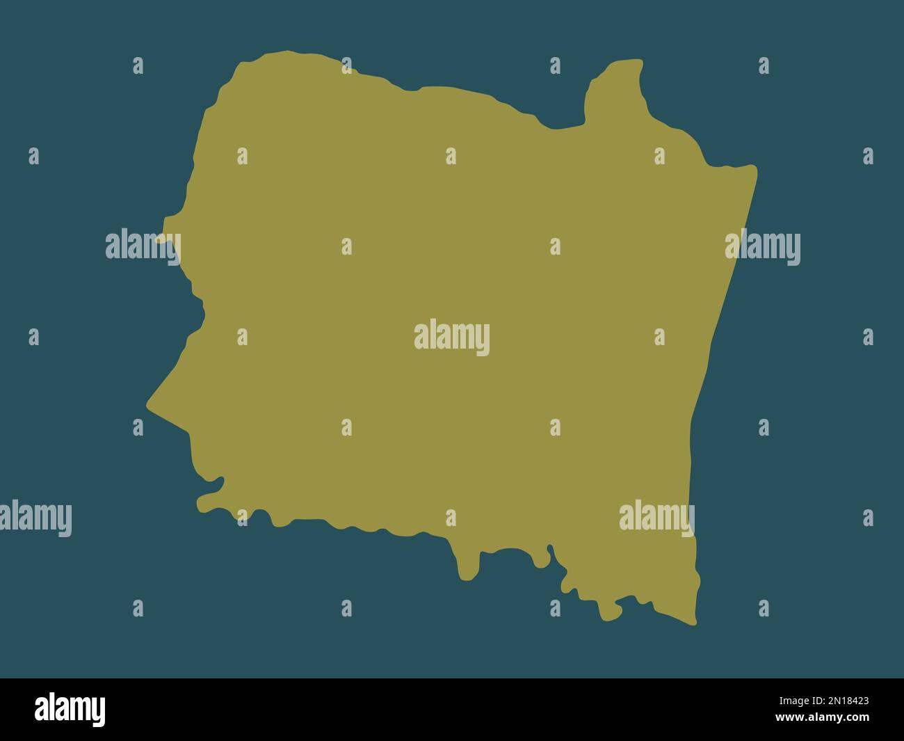 San Sebastian, municipality of Puerto Rico. Solid color shape Stock ...