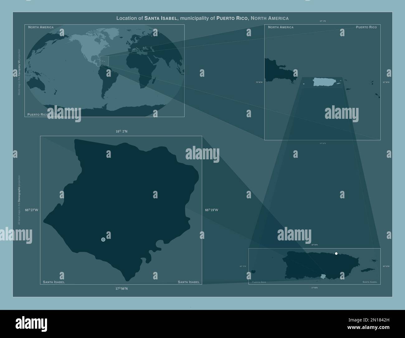 Santa Isabel, municipality of Puerto Rico. Diagram showing the location ...