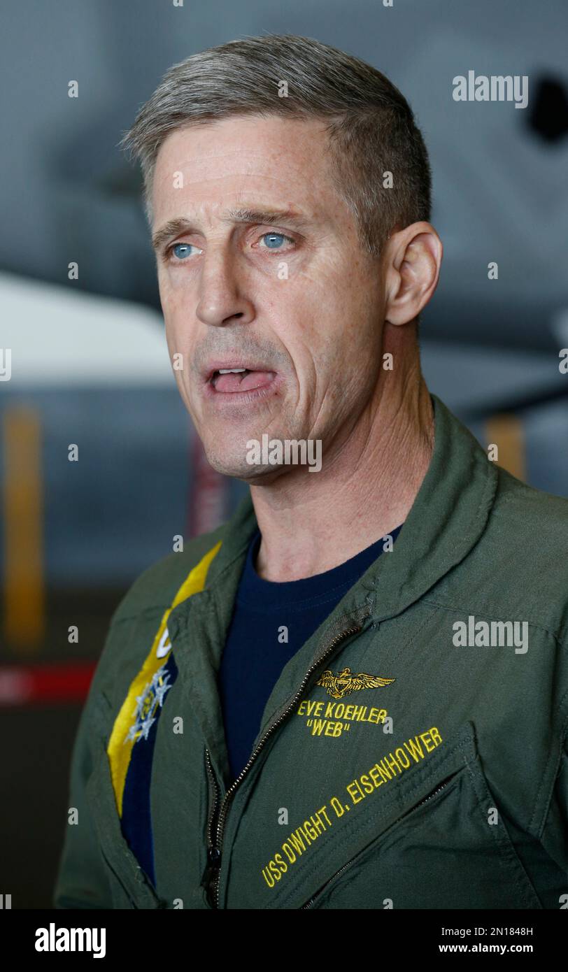 Captain of the nuclear powered aircraft carrier USS Dwight D ...