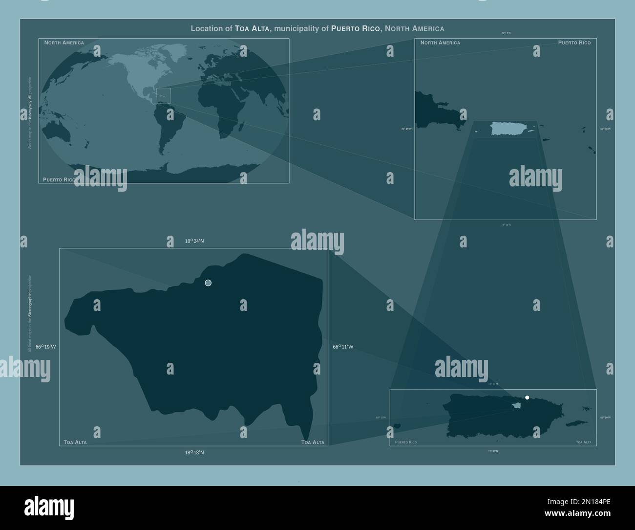 Toa Alta, municipality of Puerto Rico. Diagram showing the location of ...