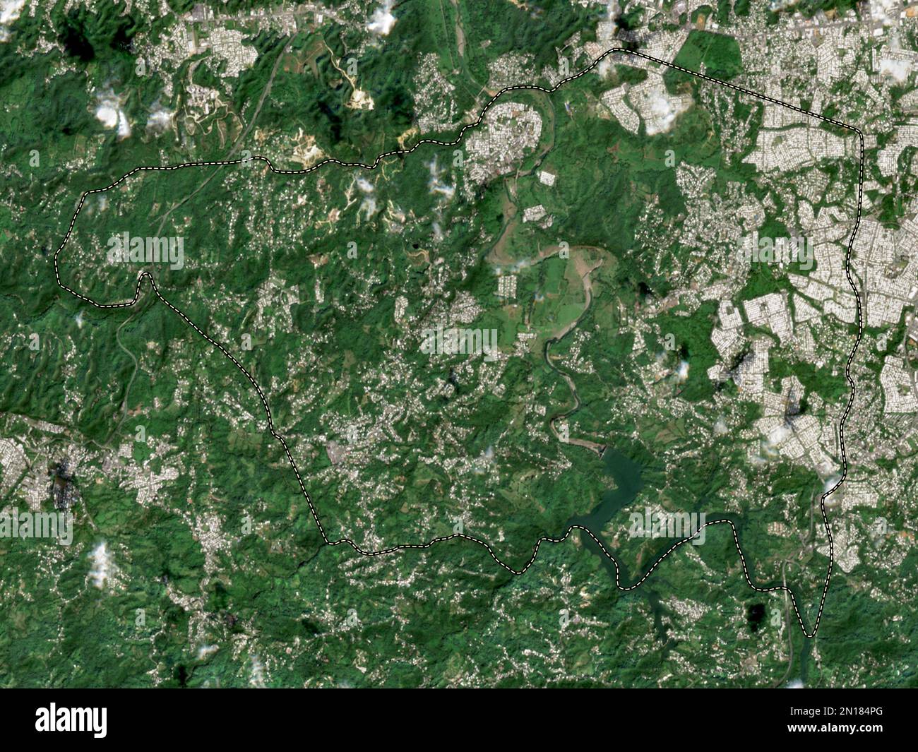 Toa Alta, municipality of Puerto Rico. Low resolution satellite map ...