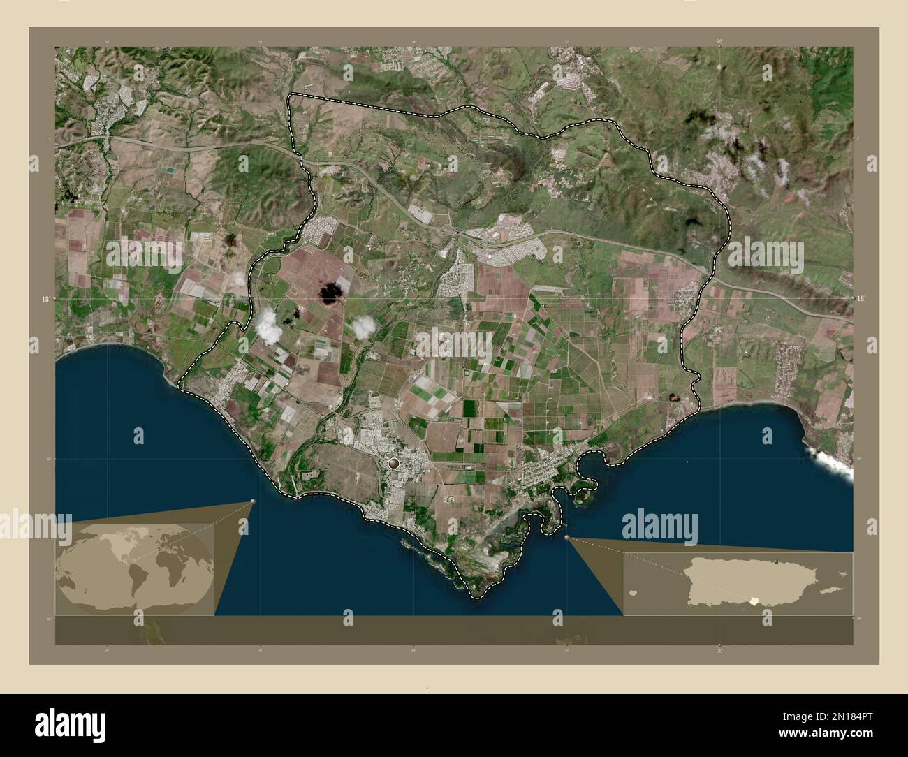 Santa Isabel, municipality of Puerto Rico. High resolution satellite ...