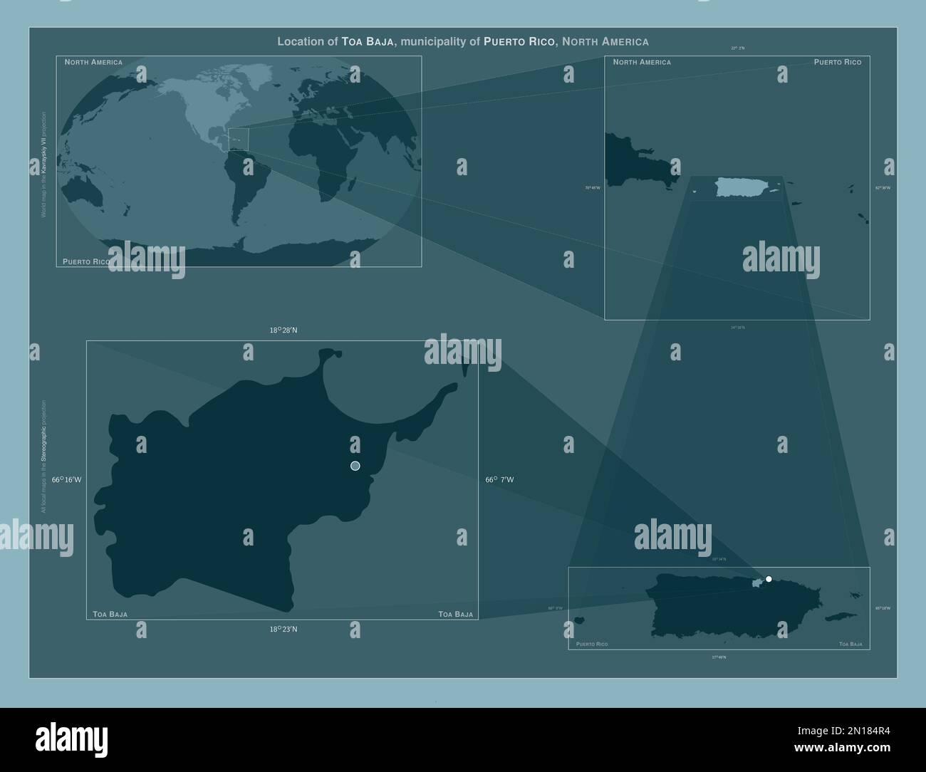 Toa Baja, municipality of Puerto Rico. Diagram showing the location of ...