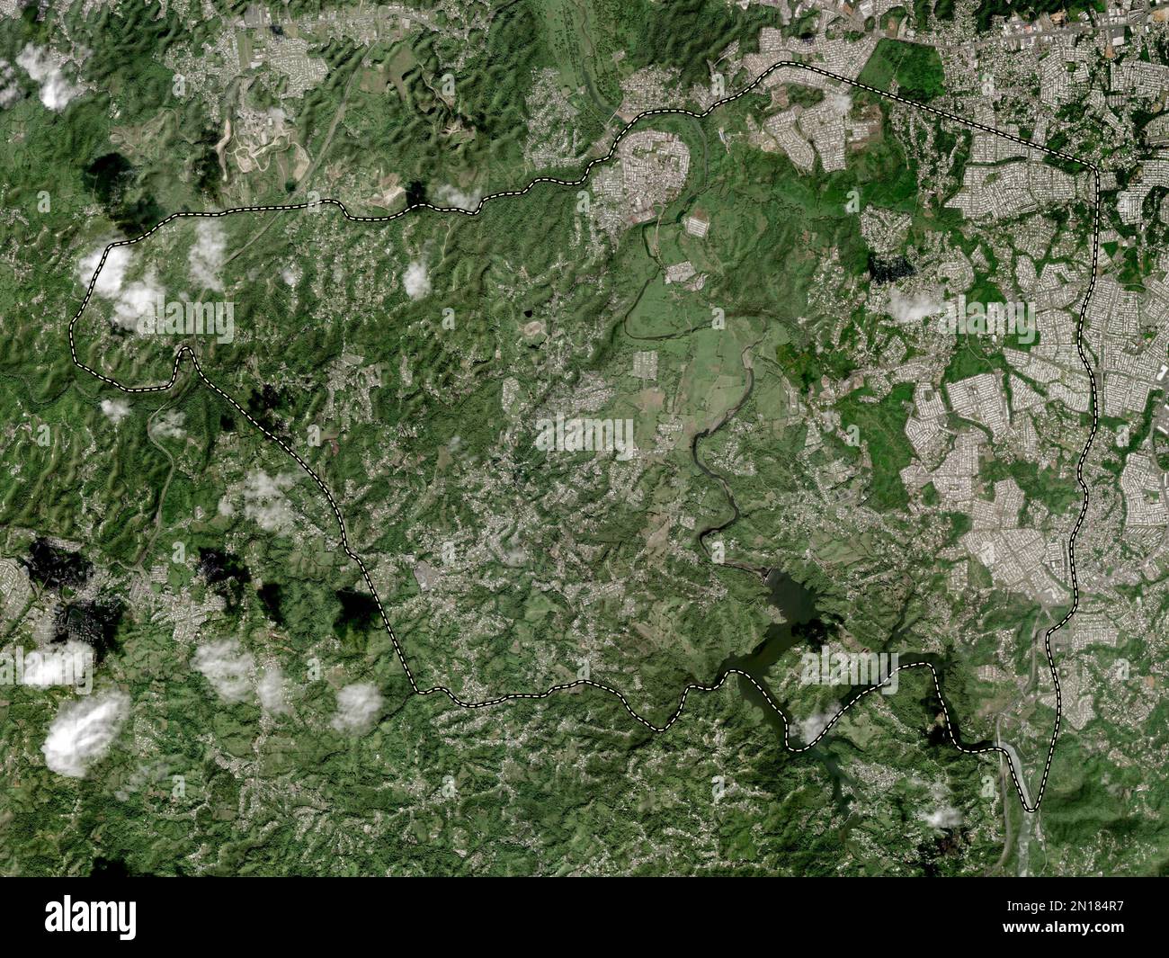 Toa Alta, municipality of Puerto Rico. High resolution satellite map ...