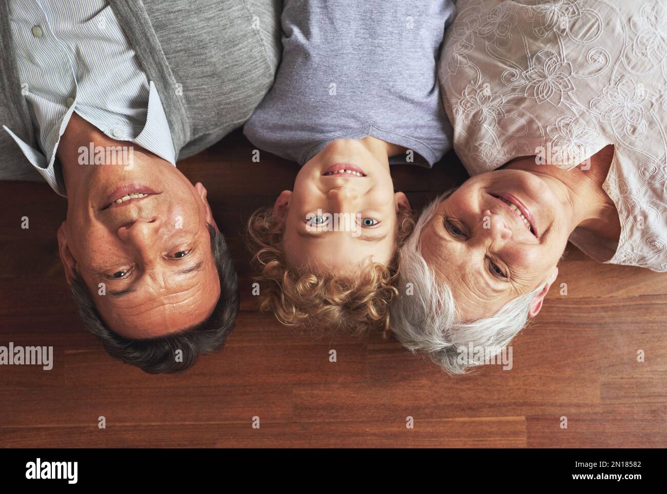 Grandchildren complete lifes circle of love. High angle shot of a ...