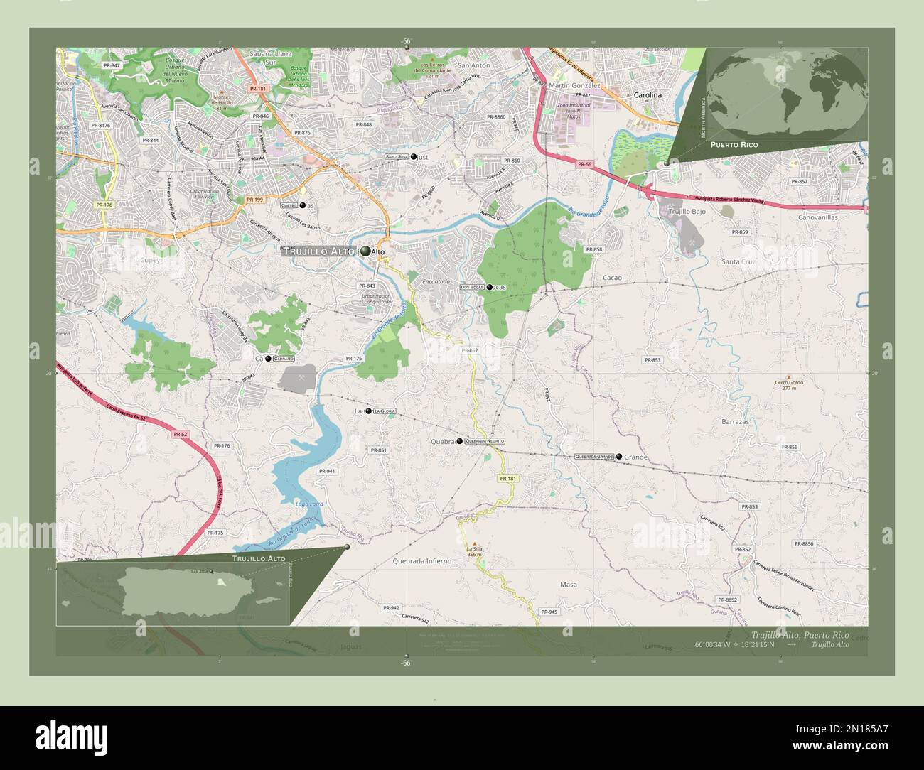 Trujillo Alto, municipality of Puerto Rico. Open Street Map. Locations ...