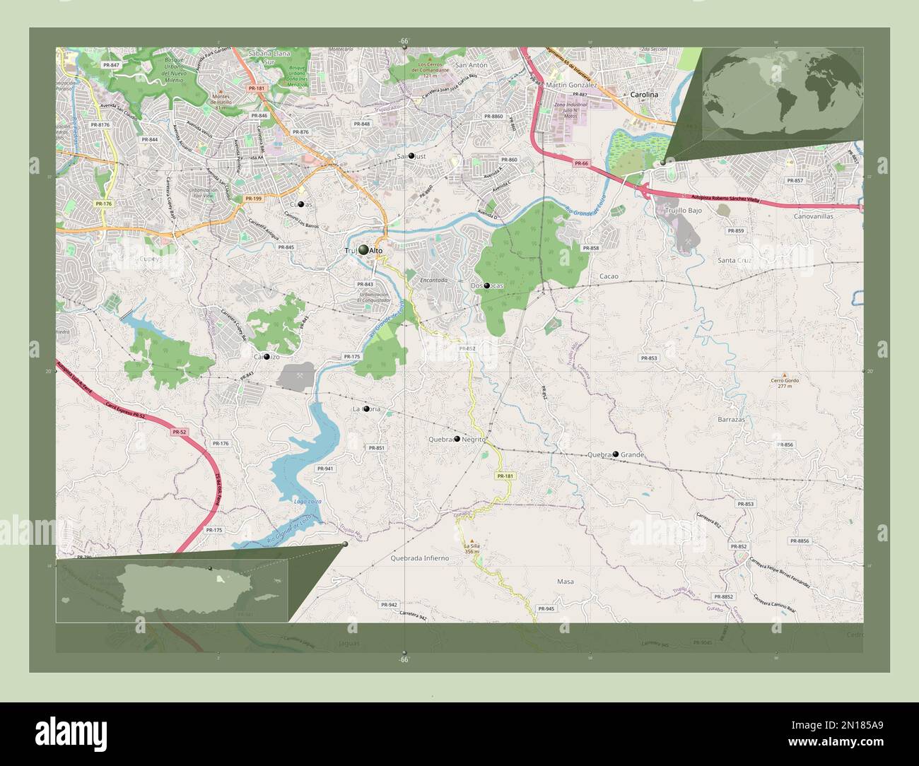Trujillo Alto, municipality of Puerto Rico. Open Street Map. Locations ...