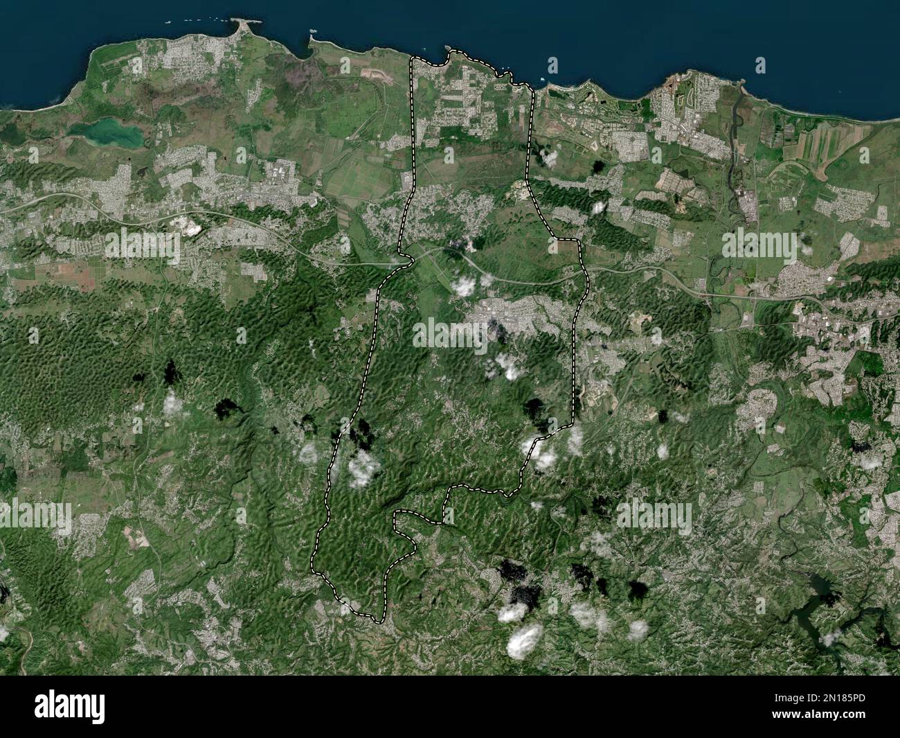 Vega Alta, municipality of Puerto Rico. High resolution satellite map ...