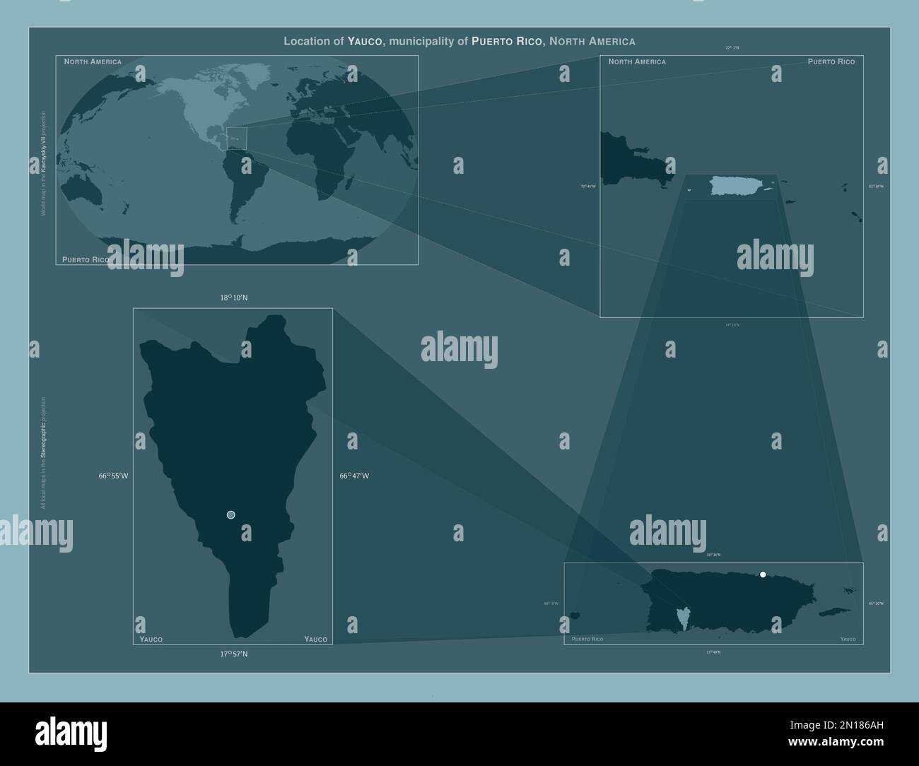 Yauco, municipality of Puerto Rico. Diagram showing the location of the ...
