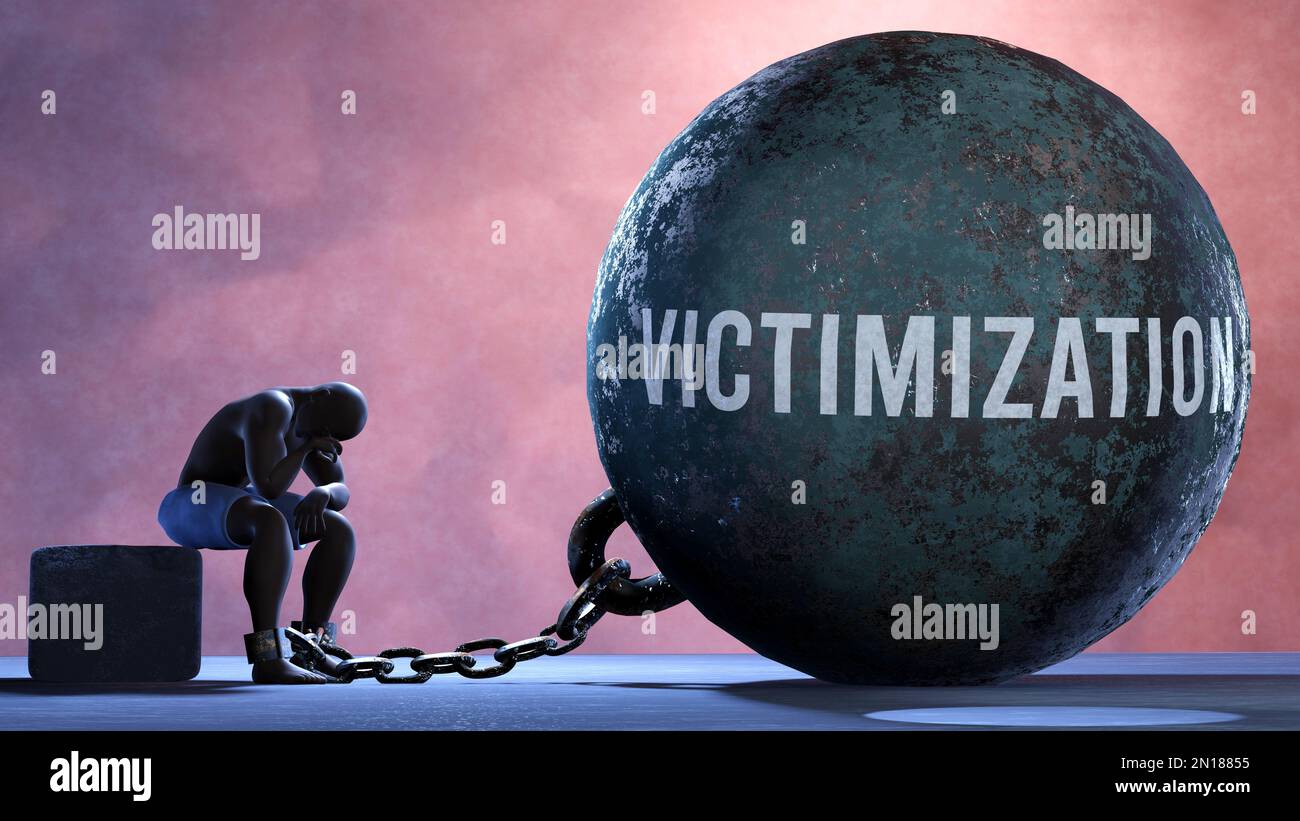 Victimization that limits life and make suffer, imprisoning in painful ...