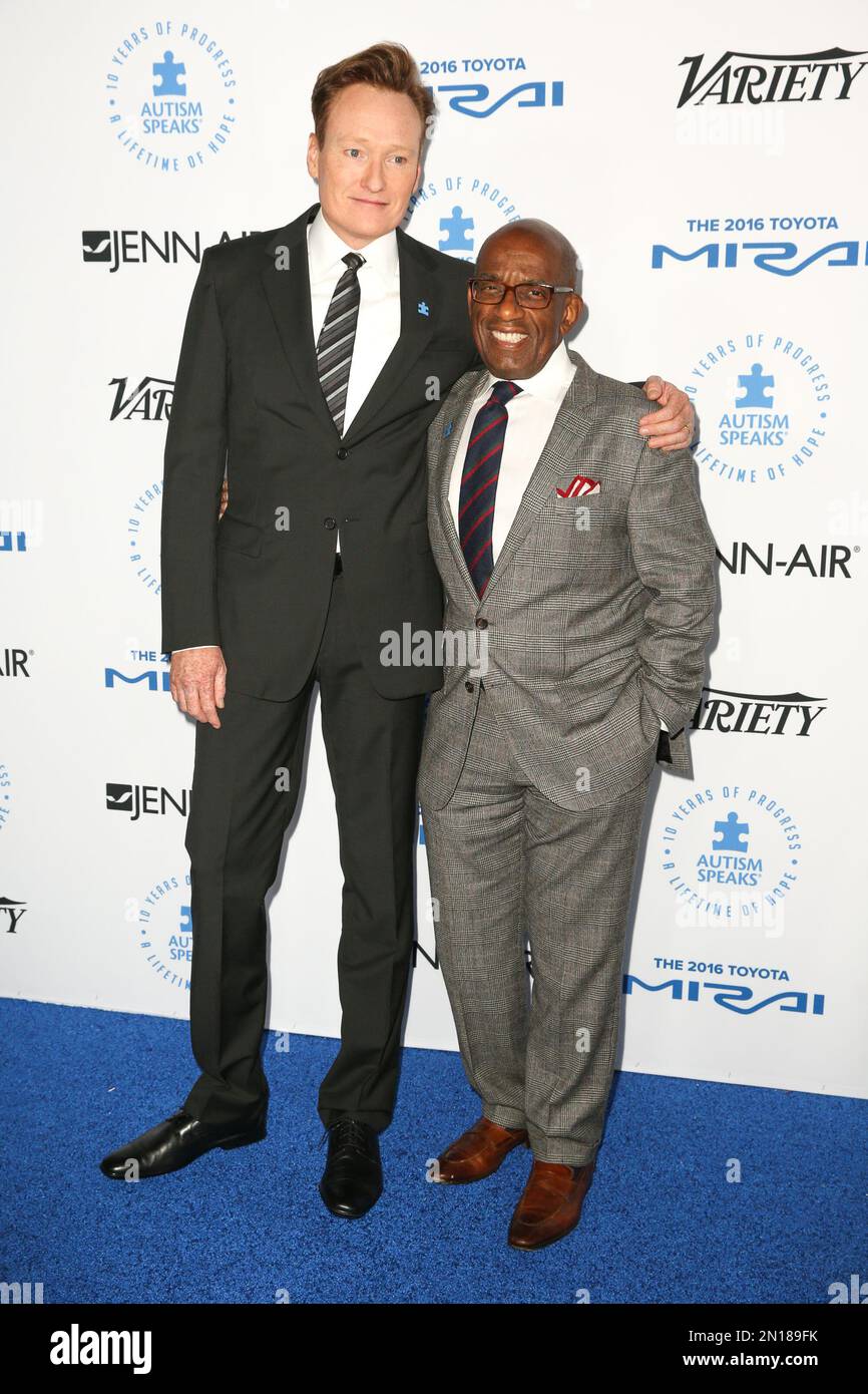 Conan O'Brien, left, and Al Roker arrive at the Autism Speaks to LA ...