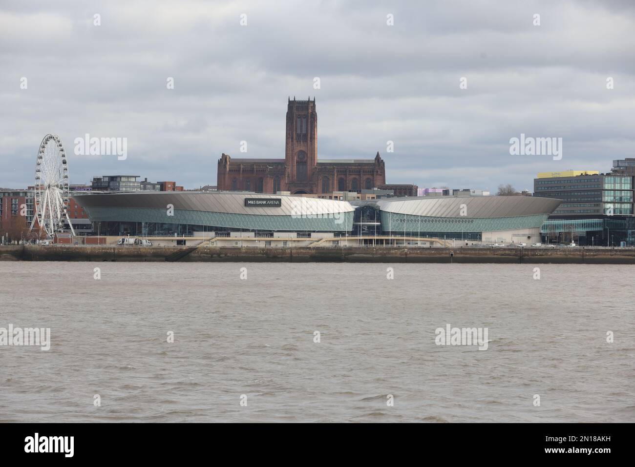 General views of Liverpool dockside buildings including the Royal Liver ...