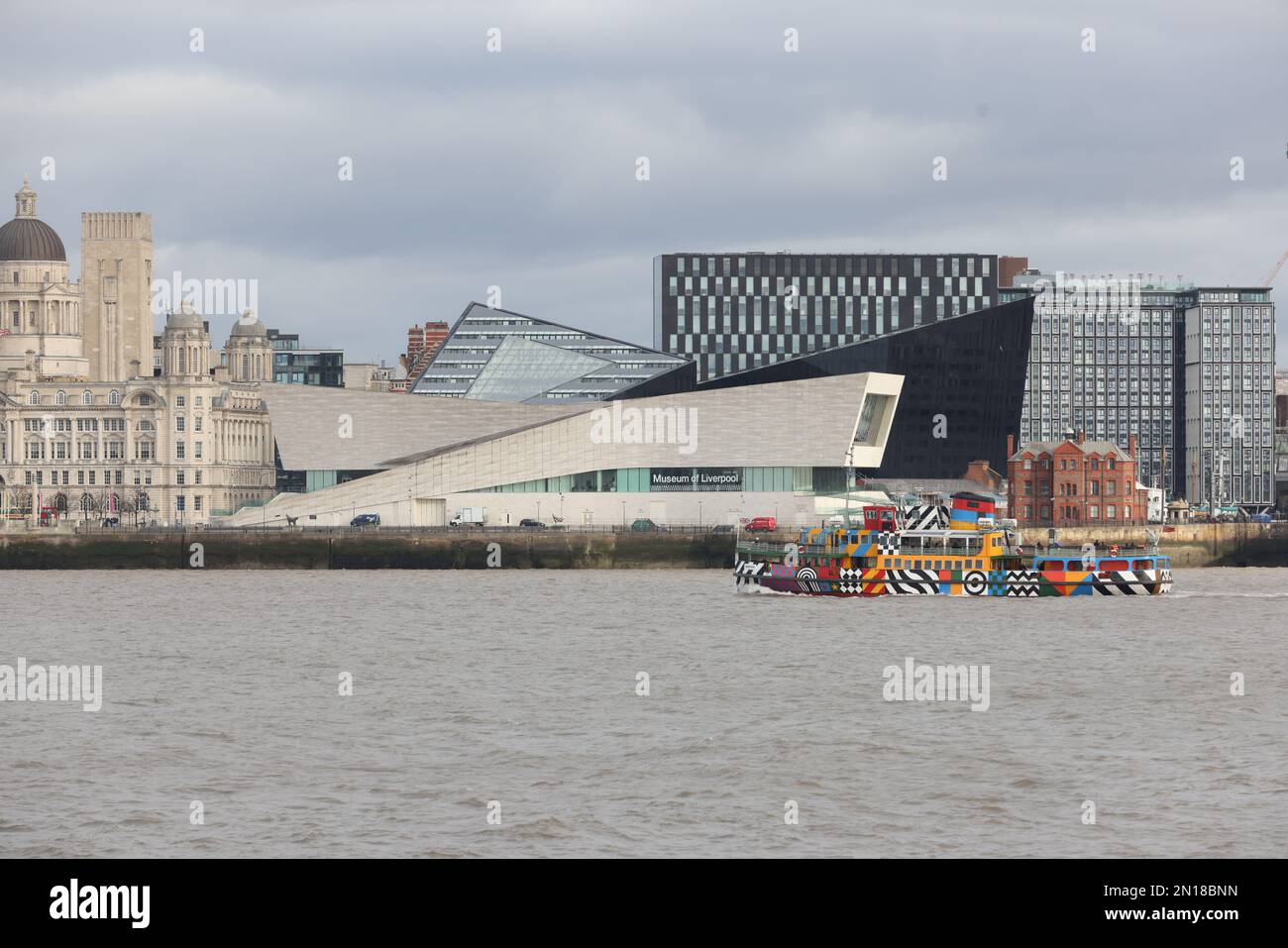 General views of Liverpool dockside buildings including the Royal Liver ...