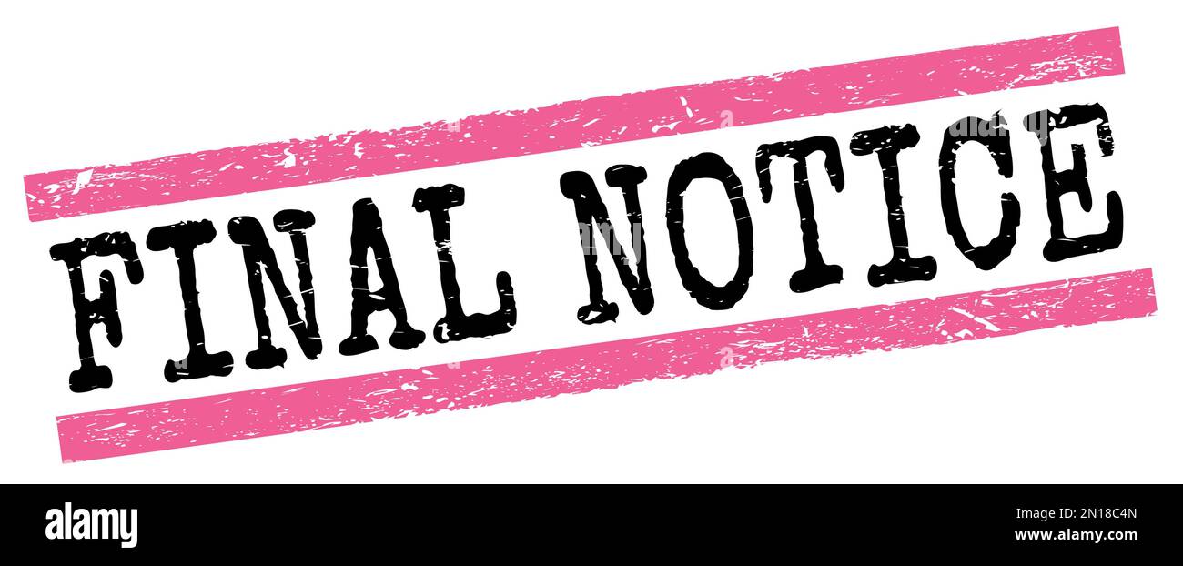 Final notice icon black hi-res stock photography and images - Alamy