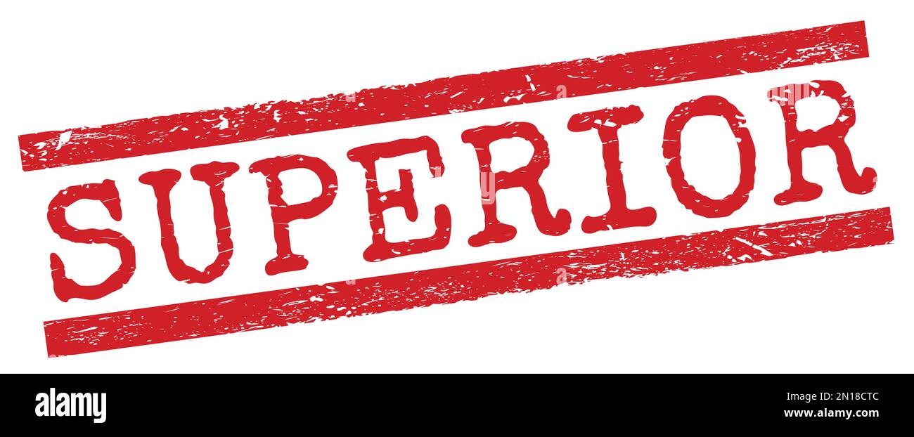 SUPERIOR text written on red grungy lines stamp sign Stock Photo - Alamy