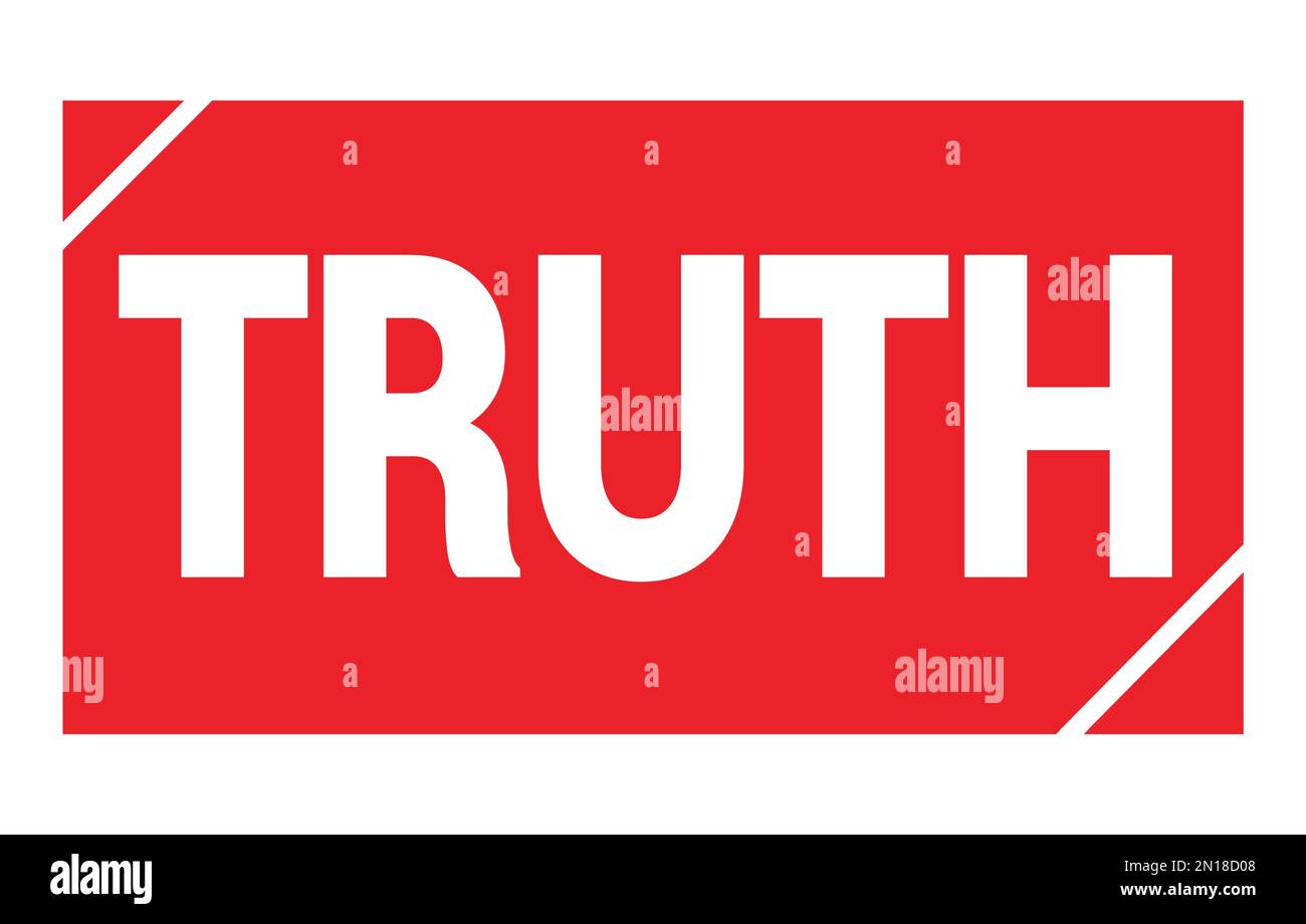 TRUTH text written on red rectangle stamp sign Stock Photo - Alamy