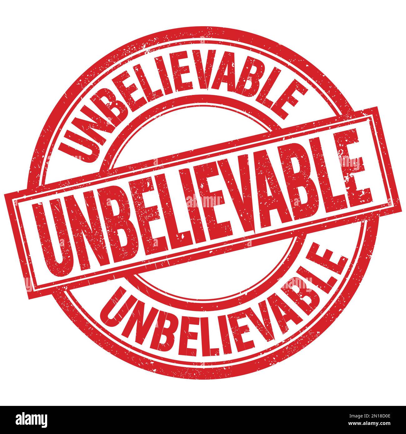 UNBELIEVABLE text written word on red round stamp sign Stock Photo - Alamy