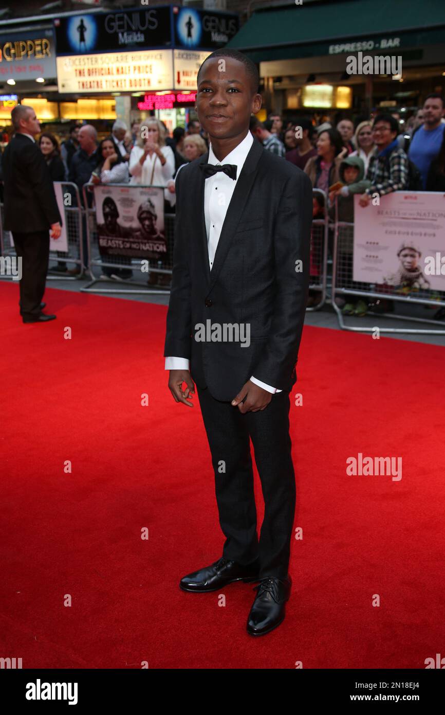 Abraham Attah poses for photographers upon arrival at the premiere of ...