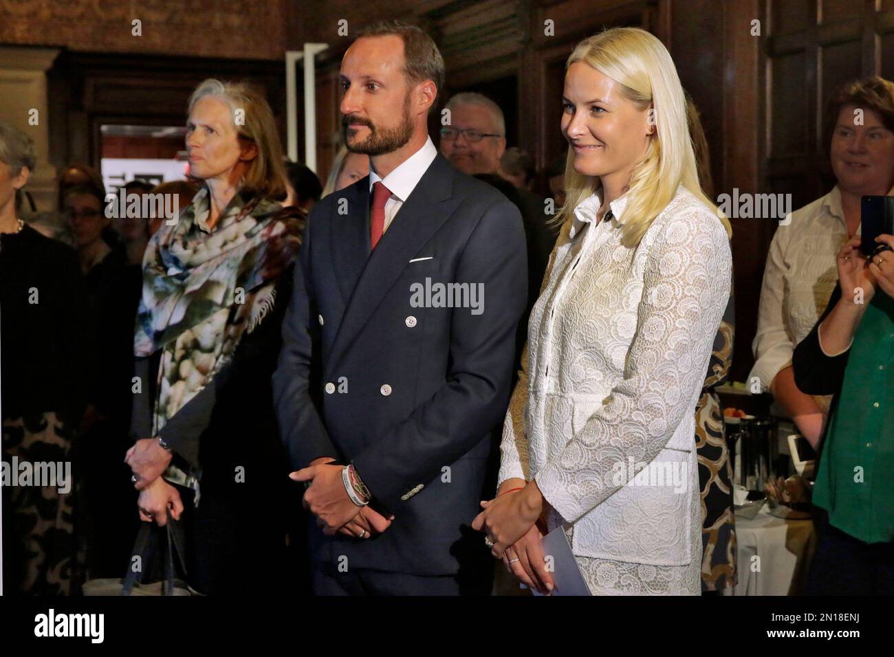 Elin Bergithe Rognlie, left, Norway's Consul General in New York ...