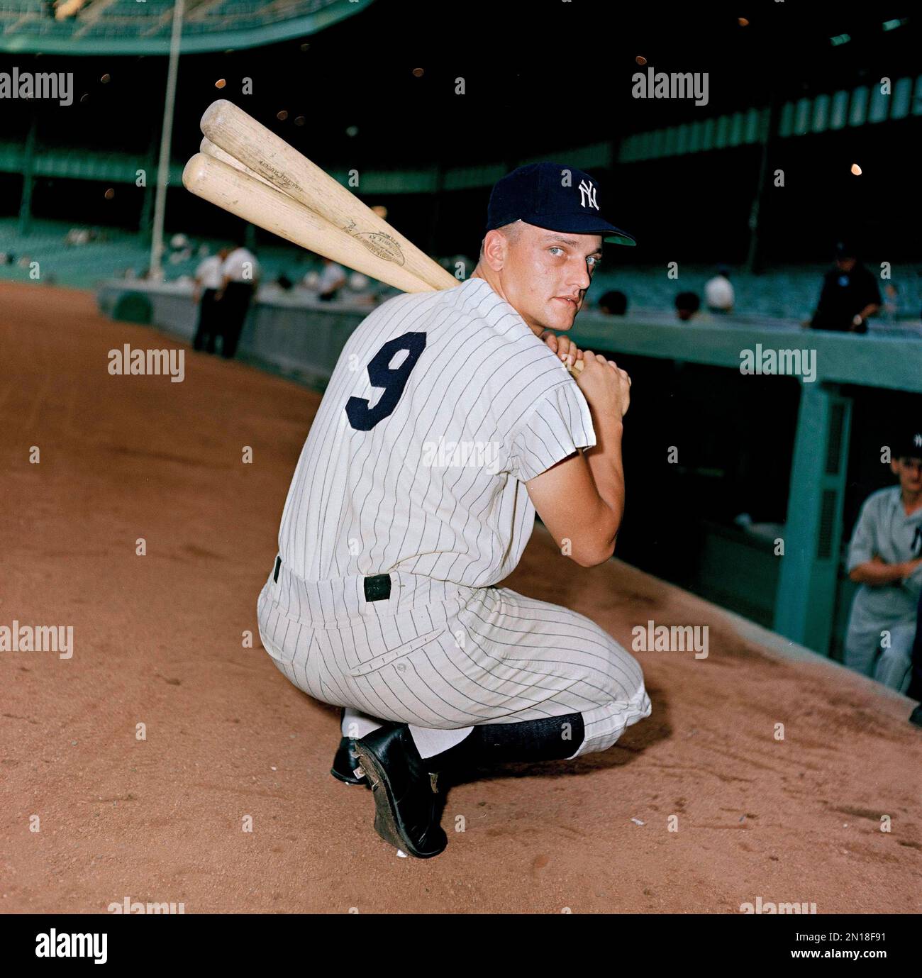 New York Yankees outfielder Roger Maris poses at Yankee Stadium in Sept ...