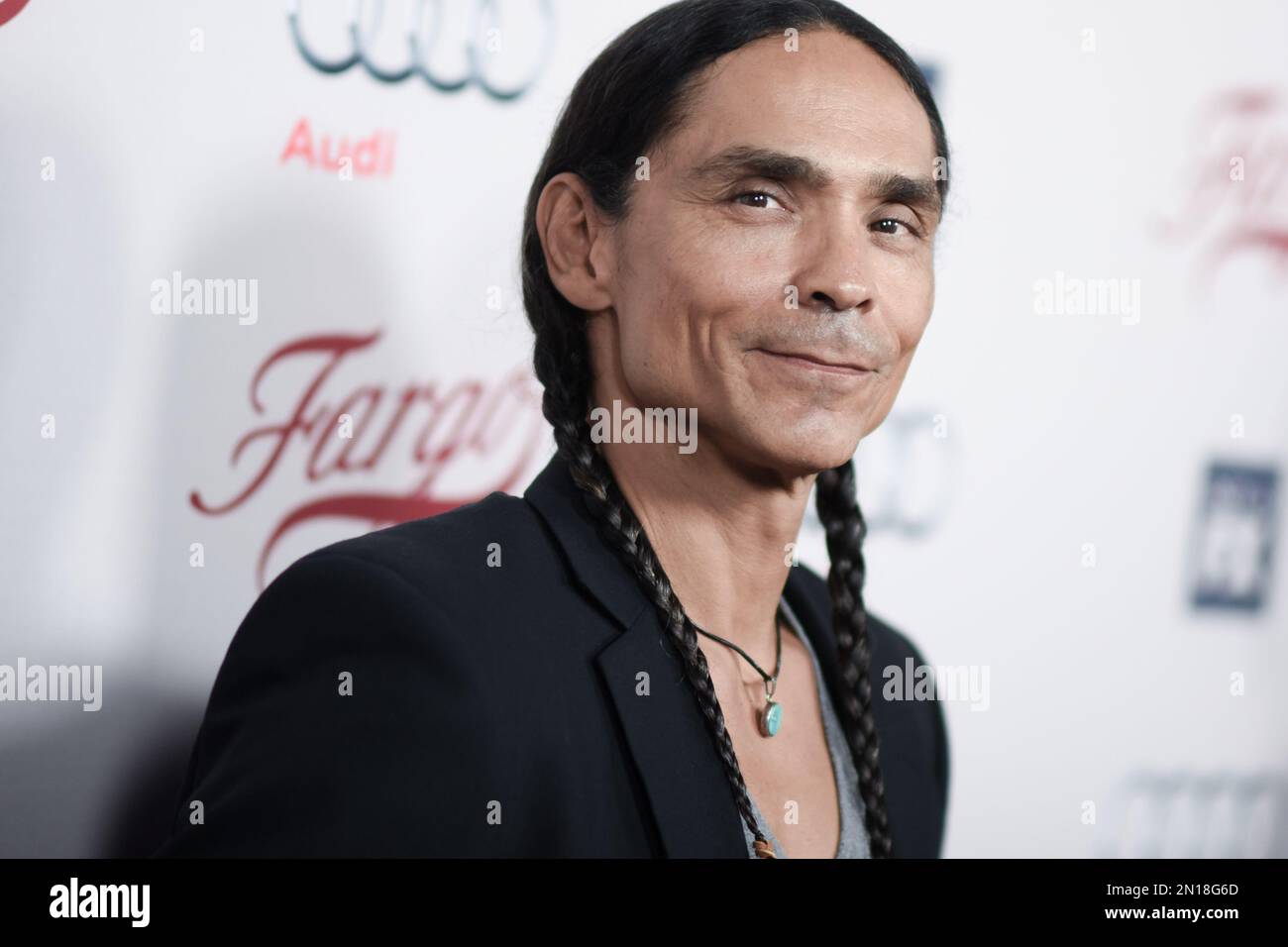 Actor Zahn McClarnon arrives at the LA Premiere of "Fargo" Season two ...