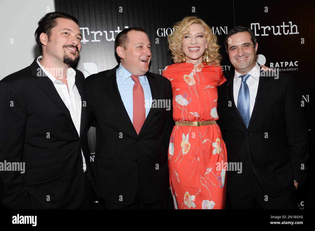Director James Vanderbilt, from left, producer William Sherak, actress ...