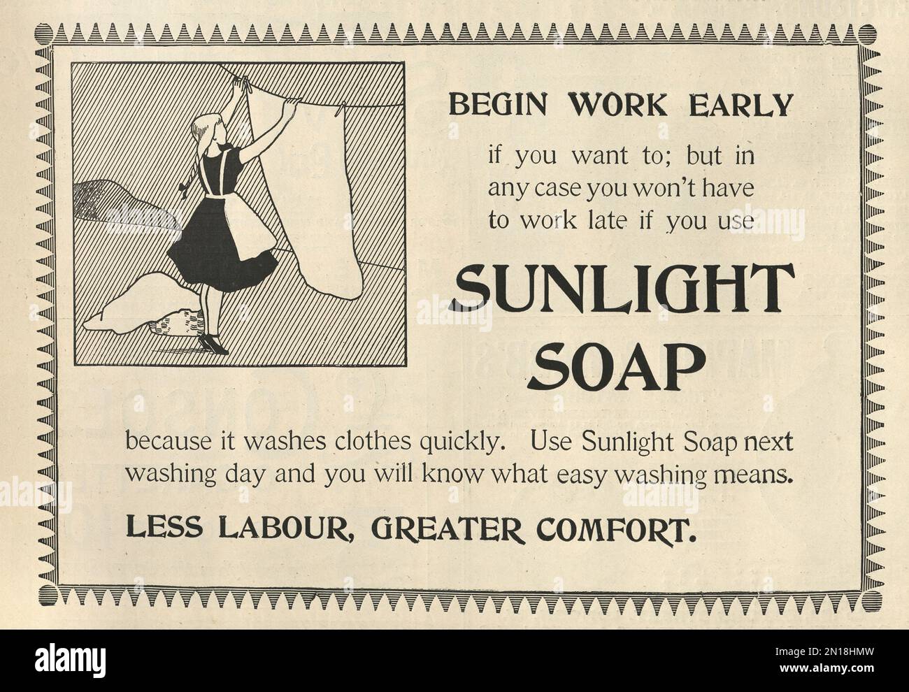 Victorian advert for sunlight soap, 1890s, 19th Century Stock Photo - Alamy