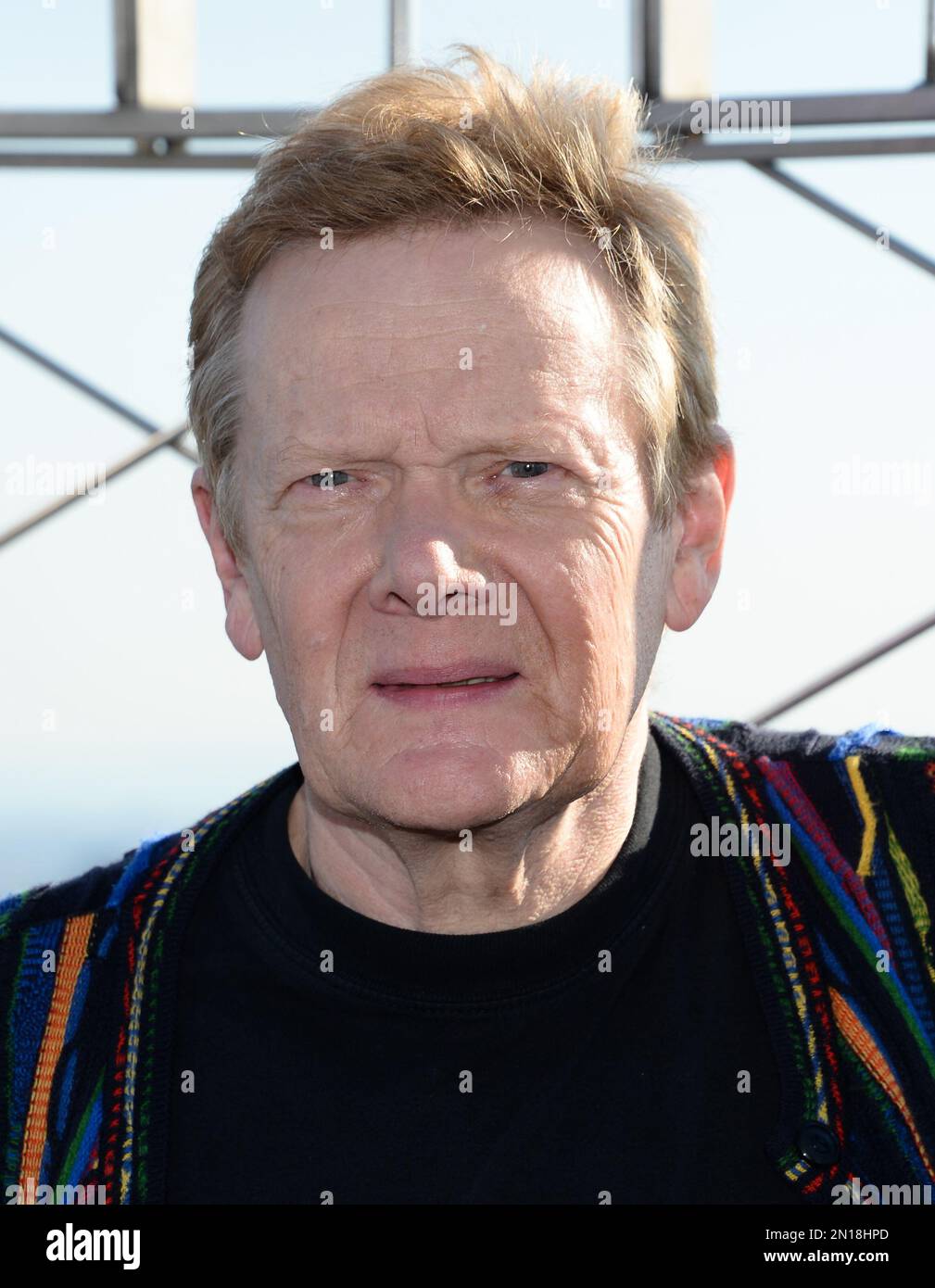 French high-wire artist Philippe Petit visits the Empire State Building ...