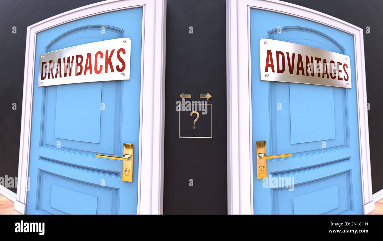 Two mutually exclusive paths to choose from hi-res stock photography ...