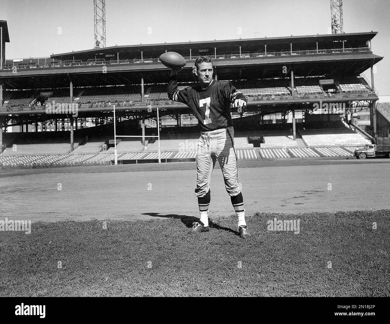 Pittsburgh Steelers quarterback Jim Fink is shown in posed action in ...