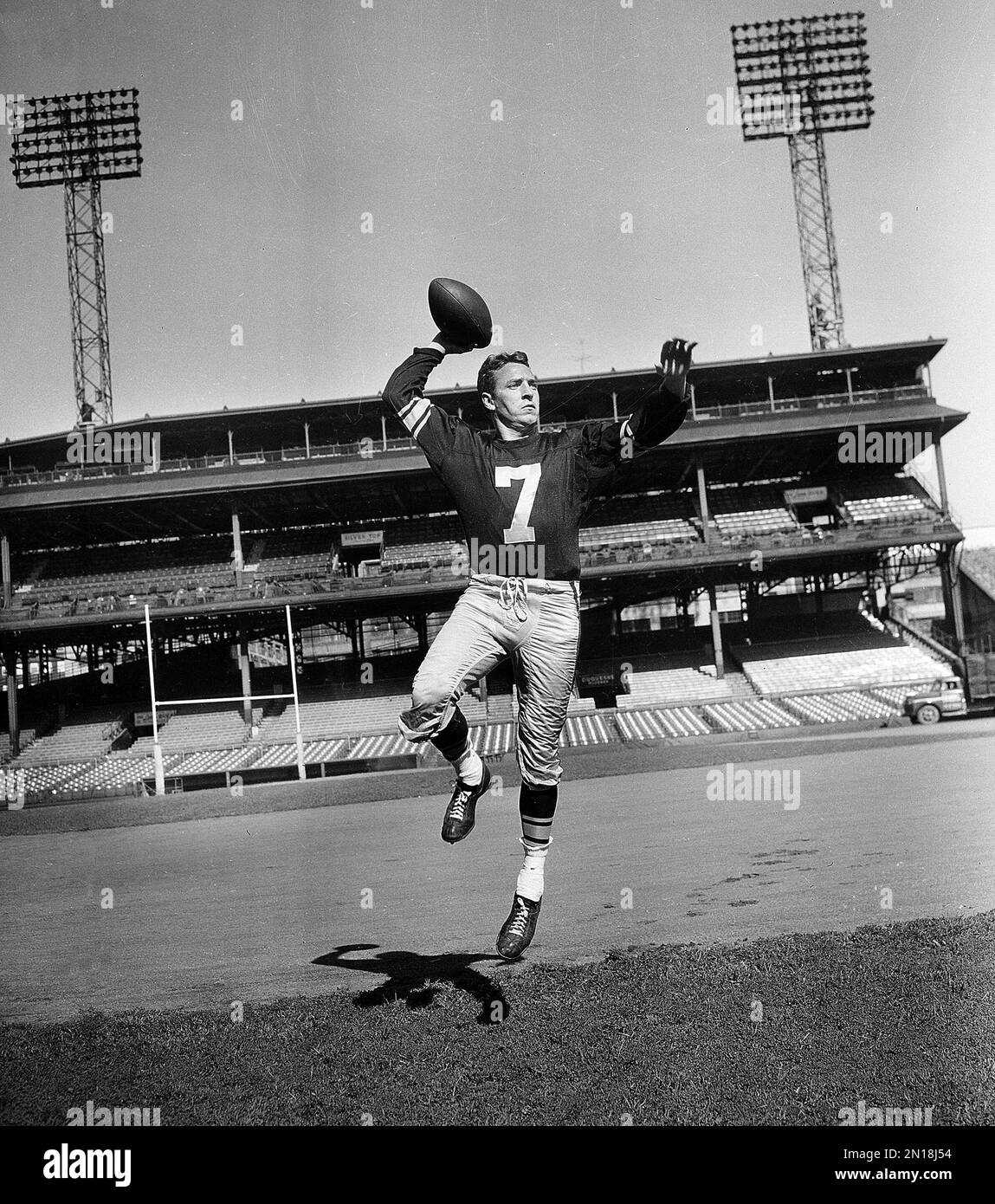 Pittsburgh Steelers quarterback Jim Fink is shown in pose action in ...