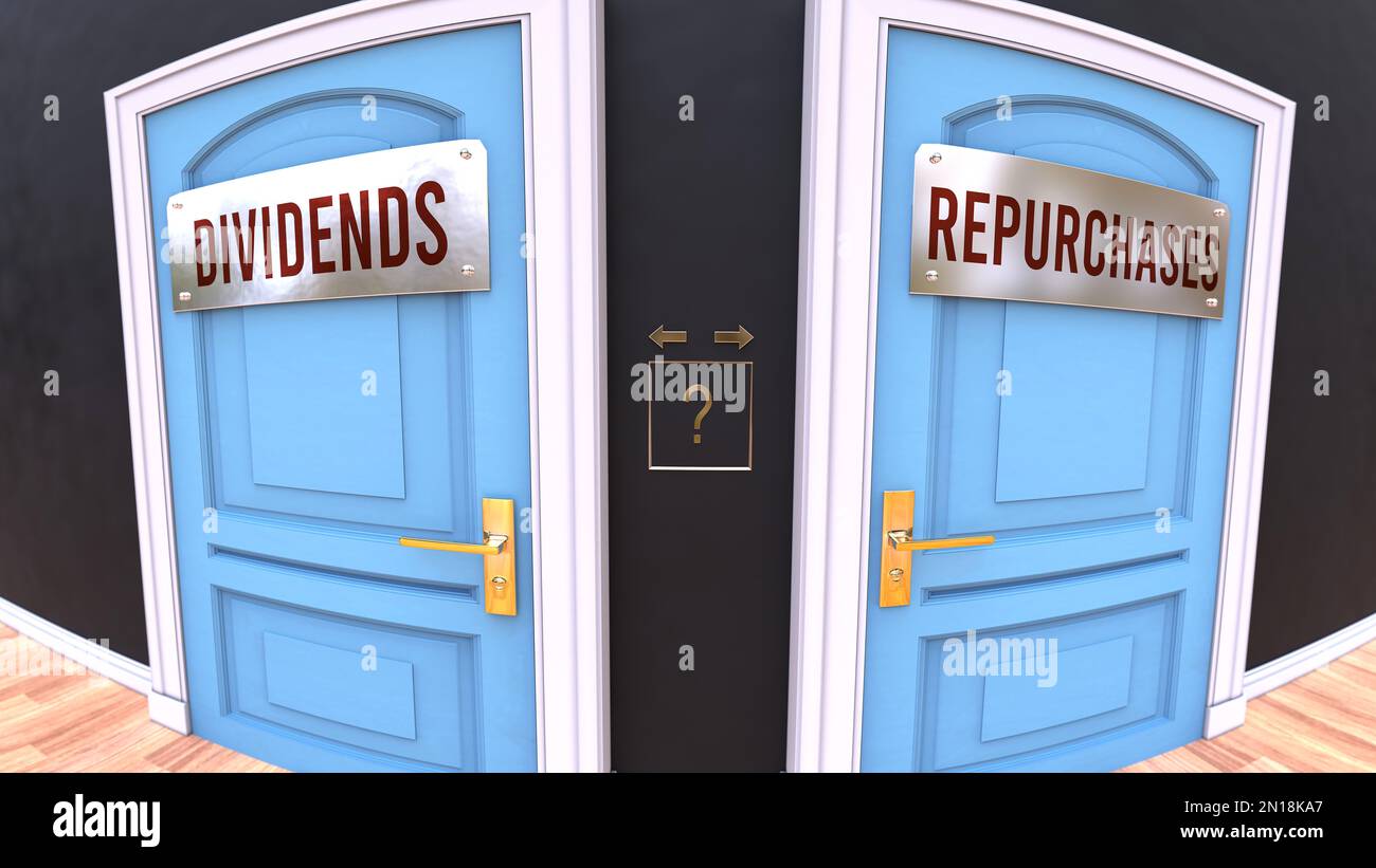 Two mutually exclusive paths to choose from hi-res stock photography ...