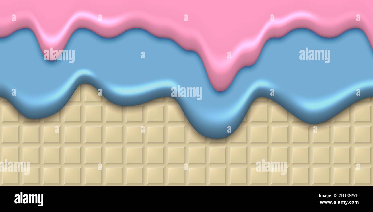 Cream melted on chocolate bar background. Vector illustration. Eps 10 ...