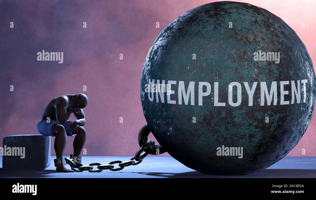 Unemployment that limits life and make suffer, imprisoning in painful ...