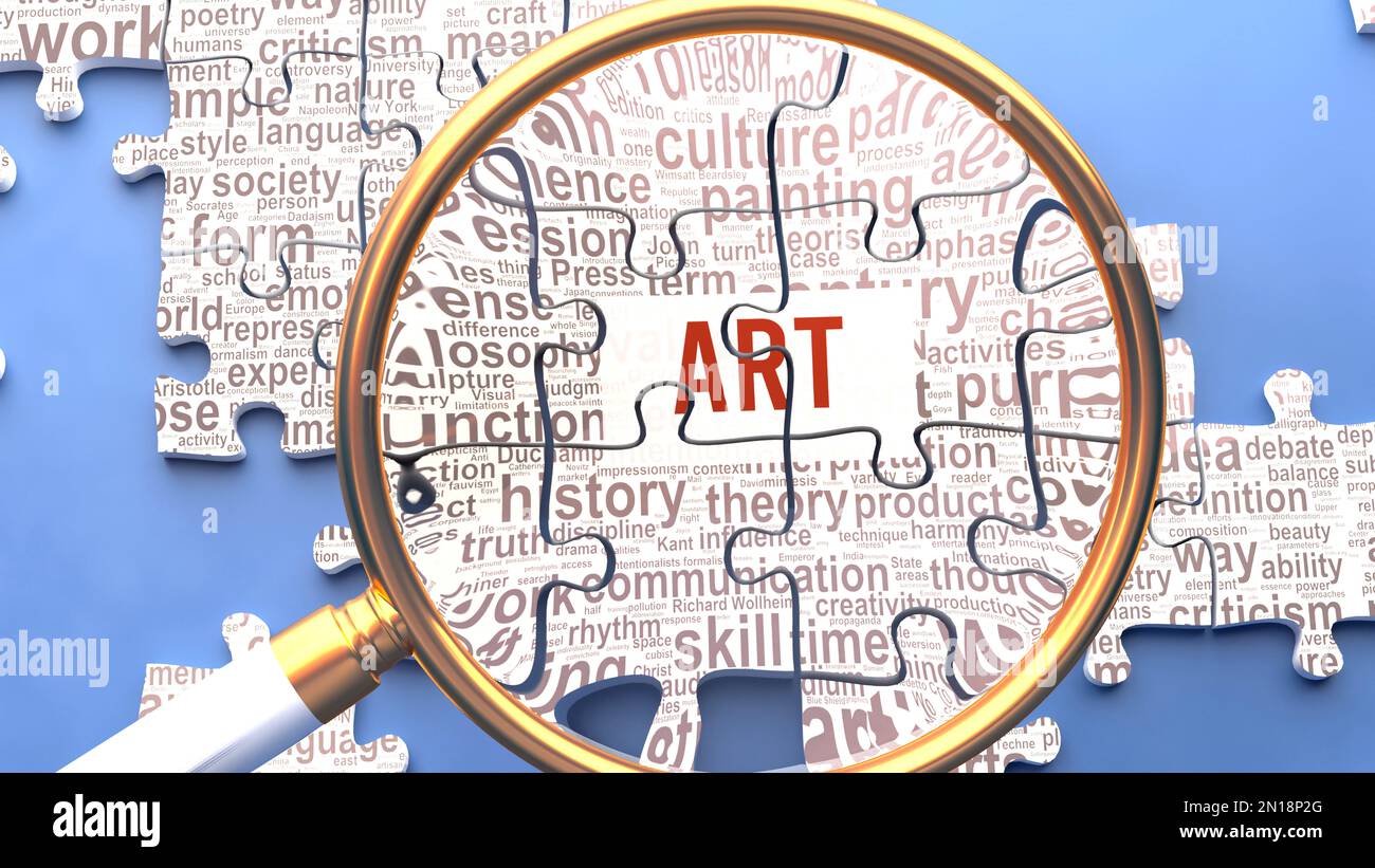 Art being closely examined along with multiple vital concepts and ideas ...