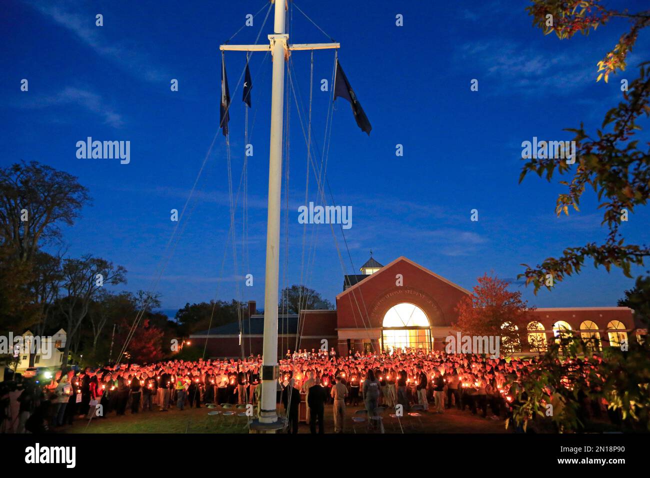 A vigil of hope is held at Maine Maritime Academy for the missing crew ...